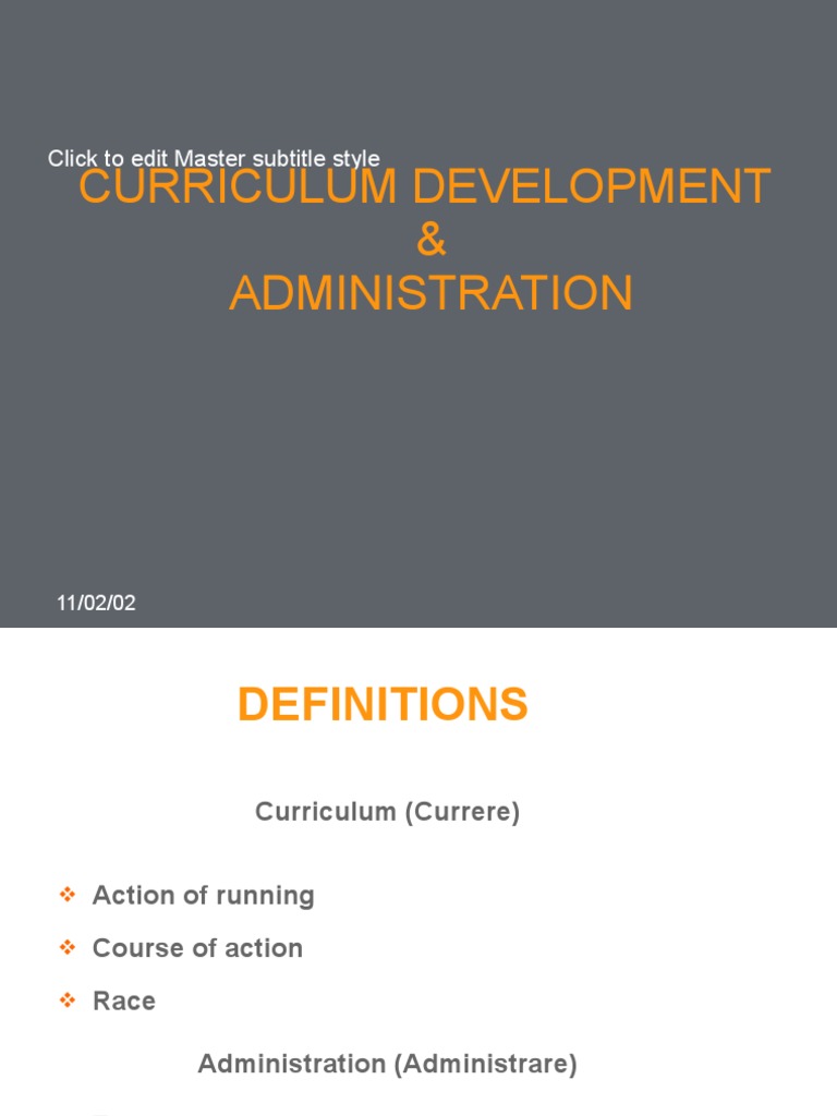 Curriculum Development Administration | PDF | Academic Term | Curriculum