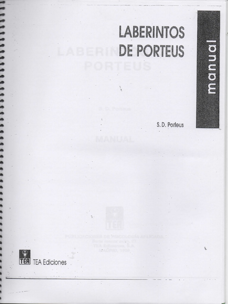 Laberintos de Porteus PDF | PDF