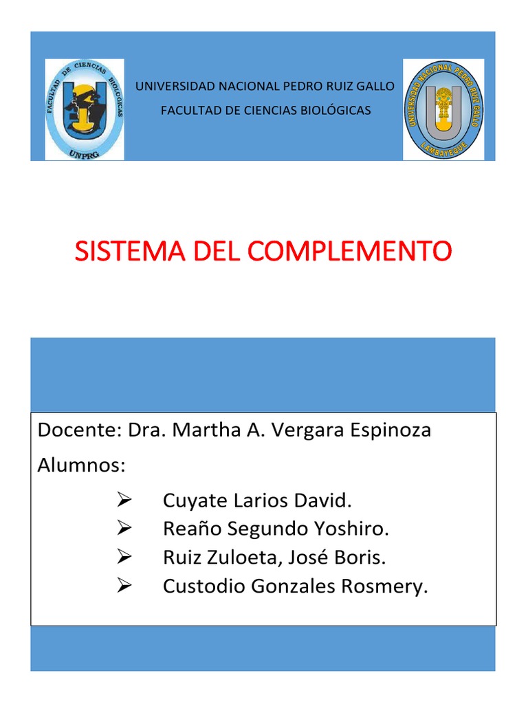 Sistema de Complemento Modificado | PDF | Sistema complementario ...