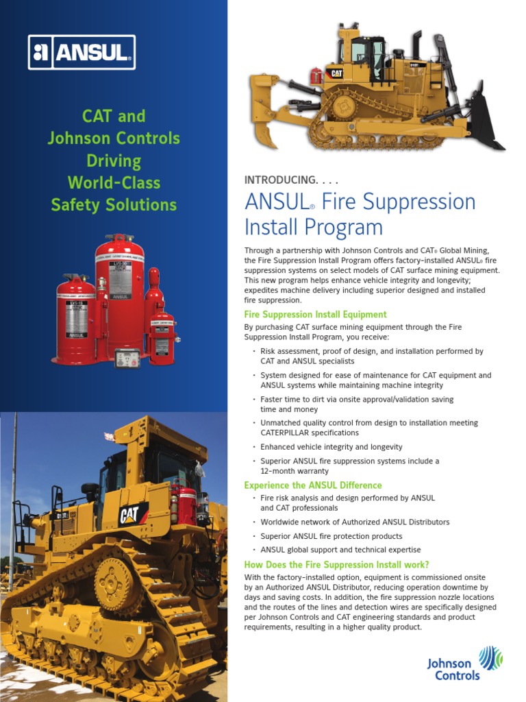 CAT Fire Suppression Install | PDF | Firefighting | Machines