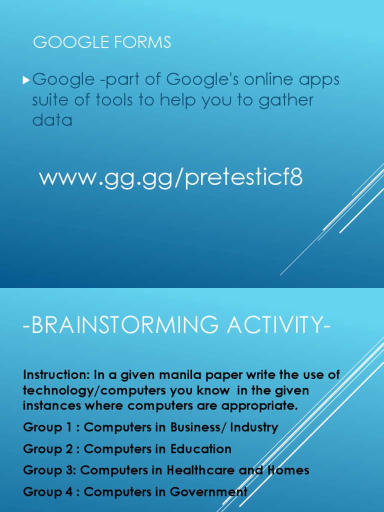 Google Forms: Google - Part of Google's Online Apps Suite of Tools To ...