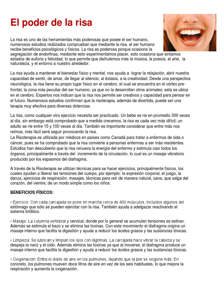 El Poder de La Risa | PDF | La risa | Masaje