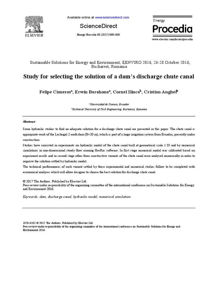 Discharge Chute Canal PDF | PDF | Hydrology | Chemical Engineering