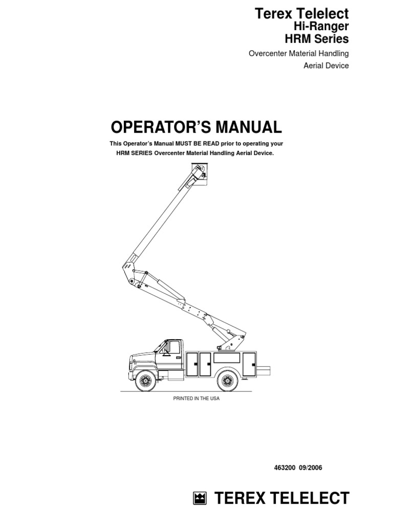 Terex HR Series Operator Manual | PDF | Insulator (Electricity ...