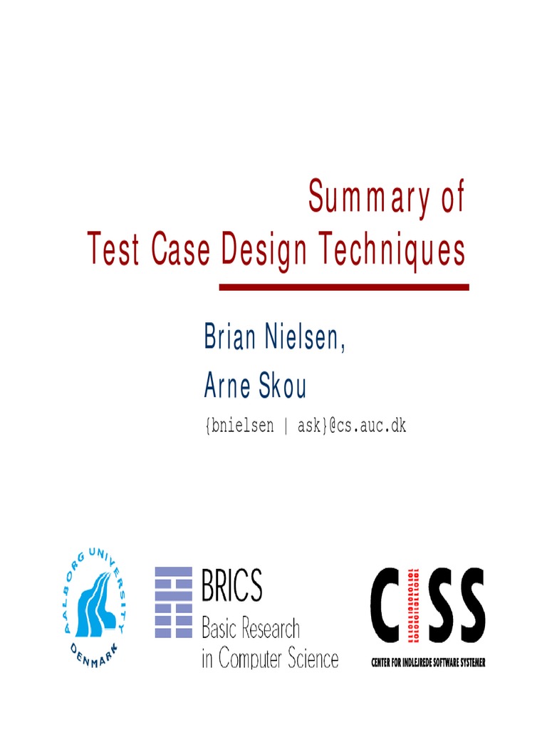 Test Cases Design | Download Free PDF | Areas Of Computer Science ...