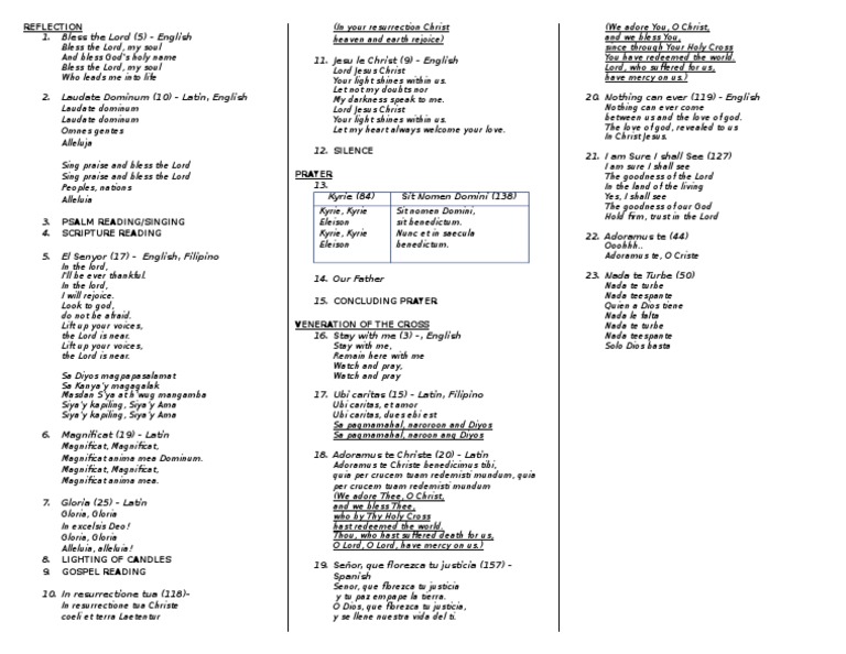 Taize Song Lyrics (1) | Religious Rituals | Worship