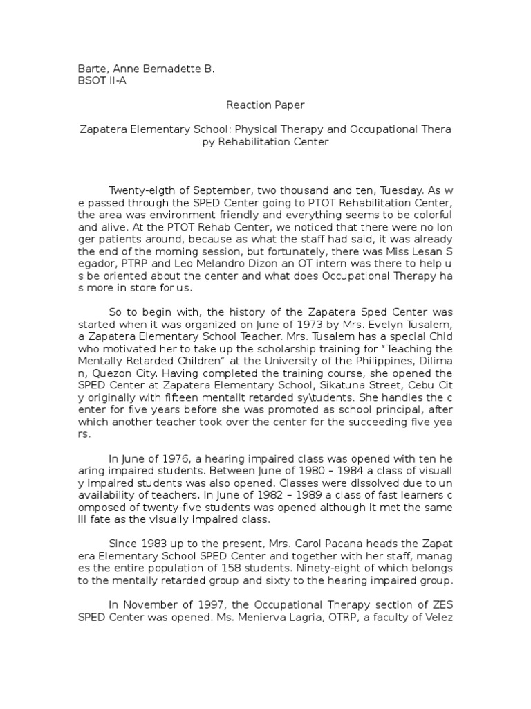 OT Rotation | PDF | Occupational Therapy | Therapy