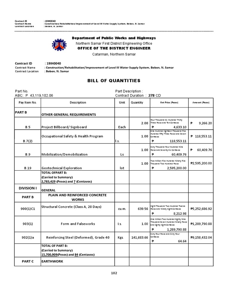 BOQ Water Supply System | PDF | Foreign Exchange Market | Engineering