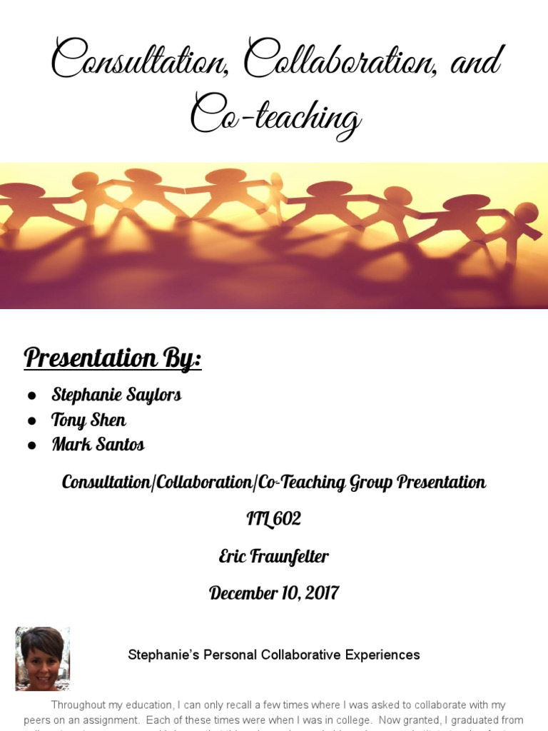 Collaborative Learning and Co-Teaching Insights | PDF | Collaboration ...