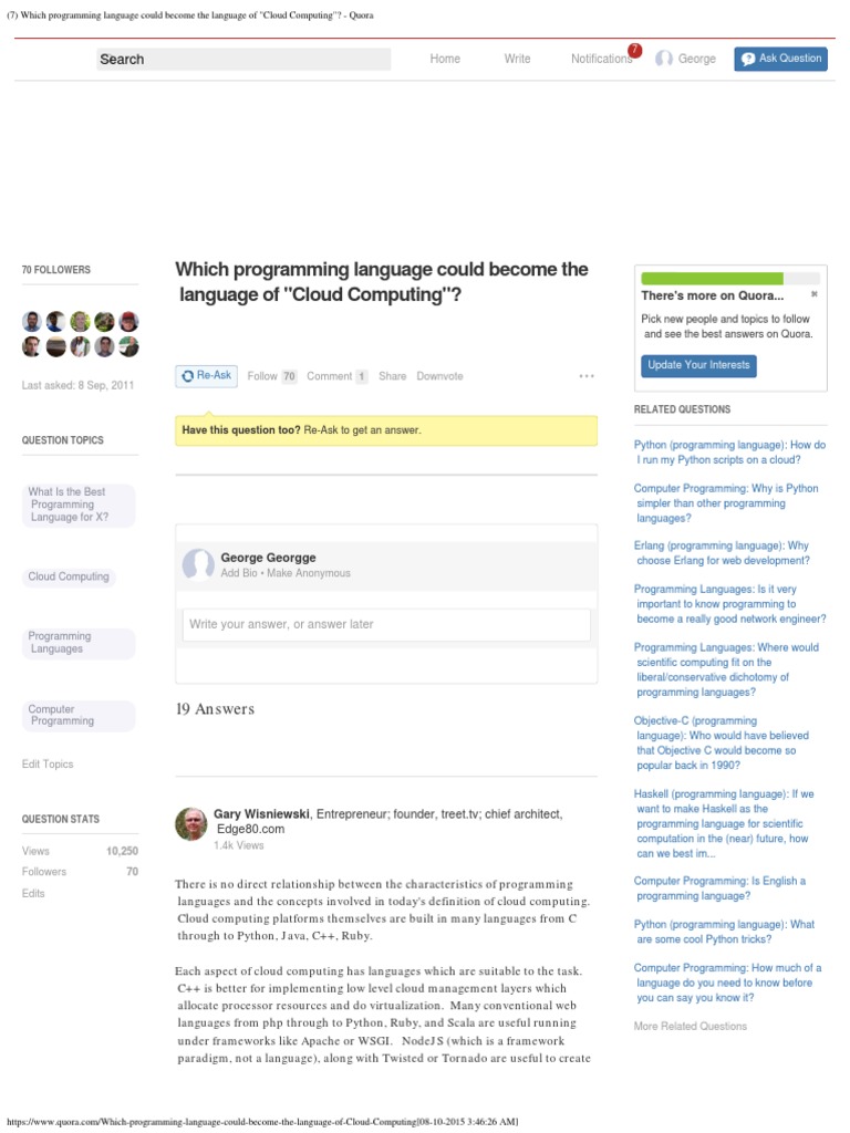 Which Programming Language Could Become The Language of "Cloud Computing"? | PDF | Integrated ...