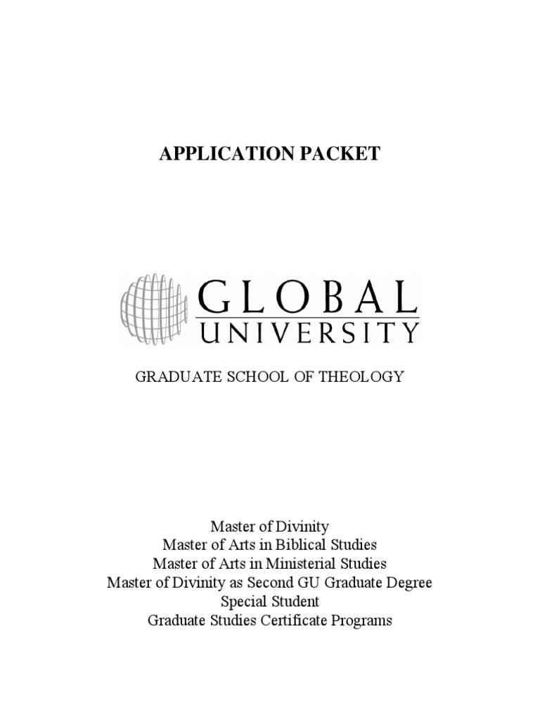 Masters Application Packet | PDF | Graduate School | University And ...