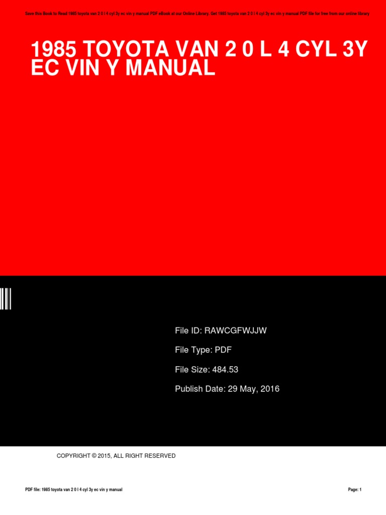 Toyota Van | PDF | E Books | Books