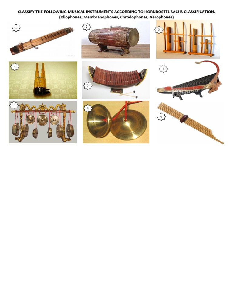 Classifying Nine Musical Instruments According to Hornbostel-Sachs: An ...