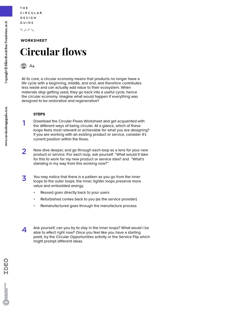 Circular Flows: Worksheet | PDF | Economy And The Environment | Natural ...