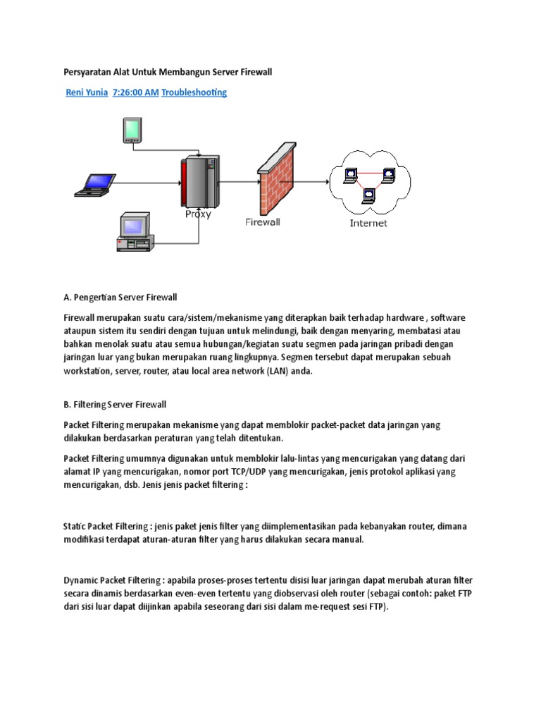 Persyaratan Alat Untuk Membangun Server Firewall | PDF | Komputer
