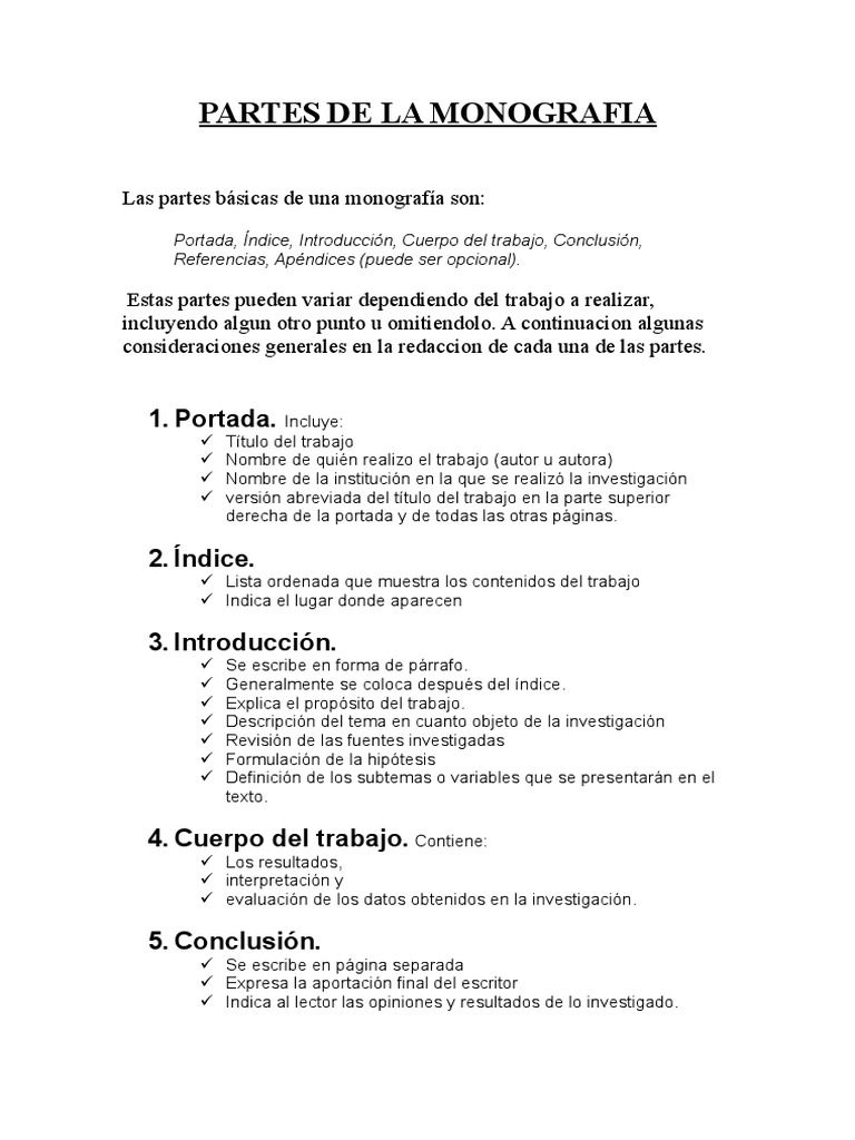 Partes de La Monografia | PDF | Science | Ciencia y Tecnología
