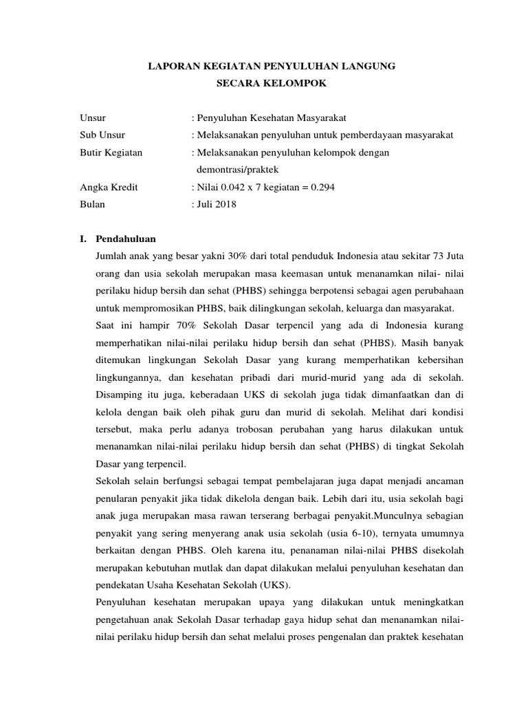 Laporan Penyuluhan Di Sekolah | PDF