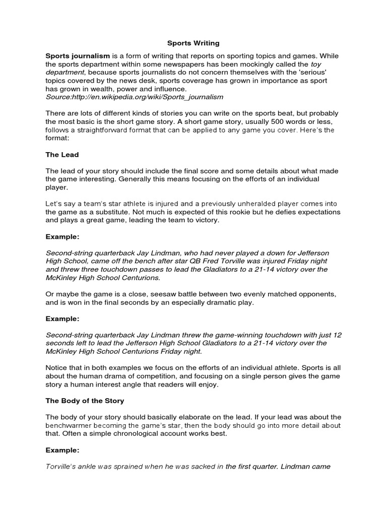 Sports Writing | PDF | Philadelphia Eagles | Sports
