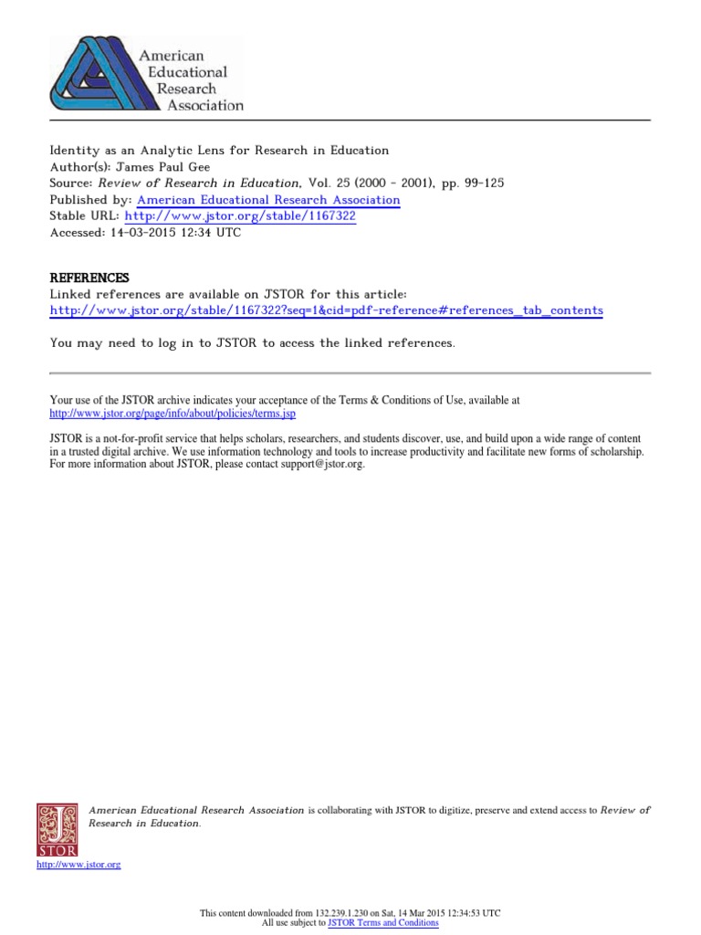 Identity, Gee | PDF | Identity (Social Science) | Racism