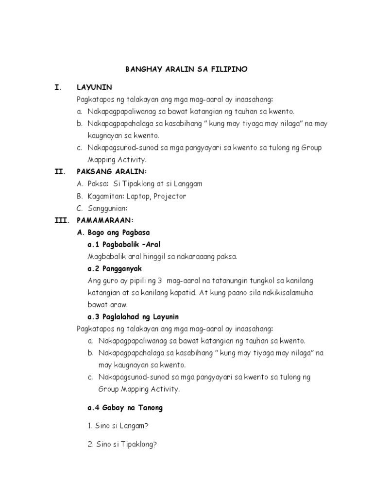 Si Langgam at Si Tipaklong | PDF