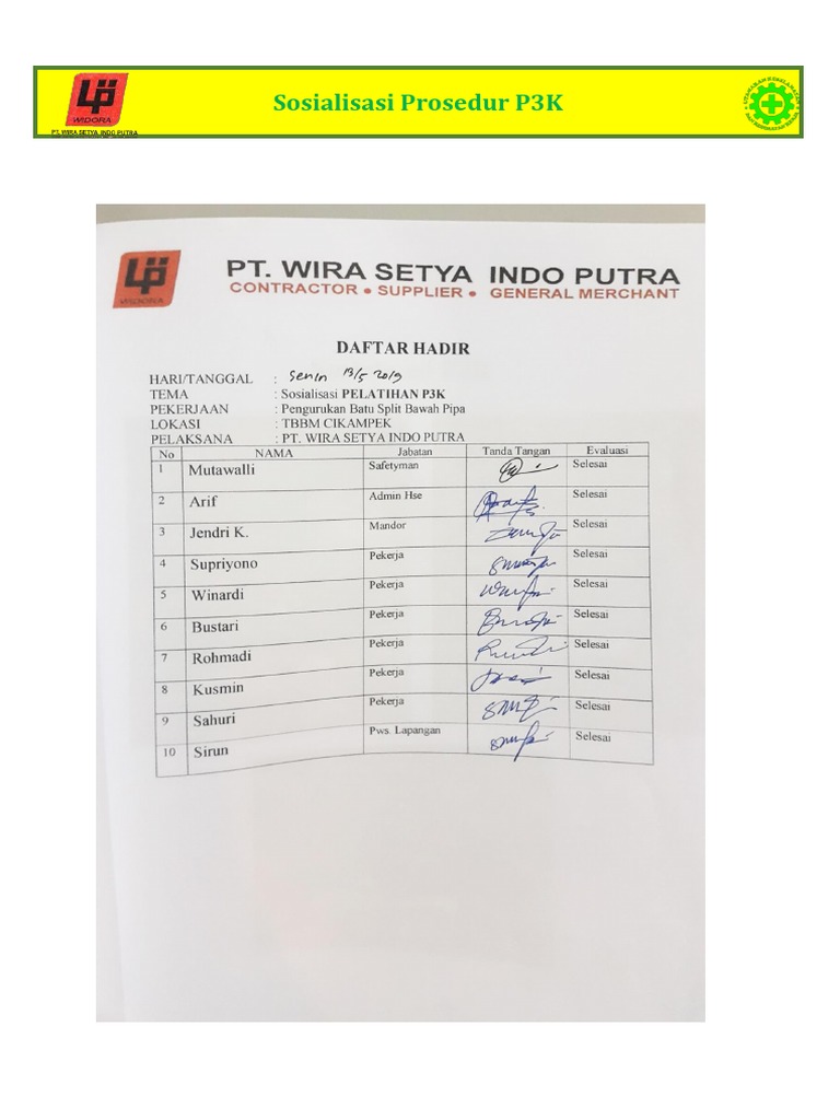 Sosialisasi Prosedur P3K | PDF | Computers