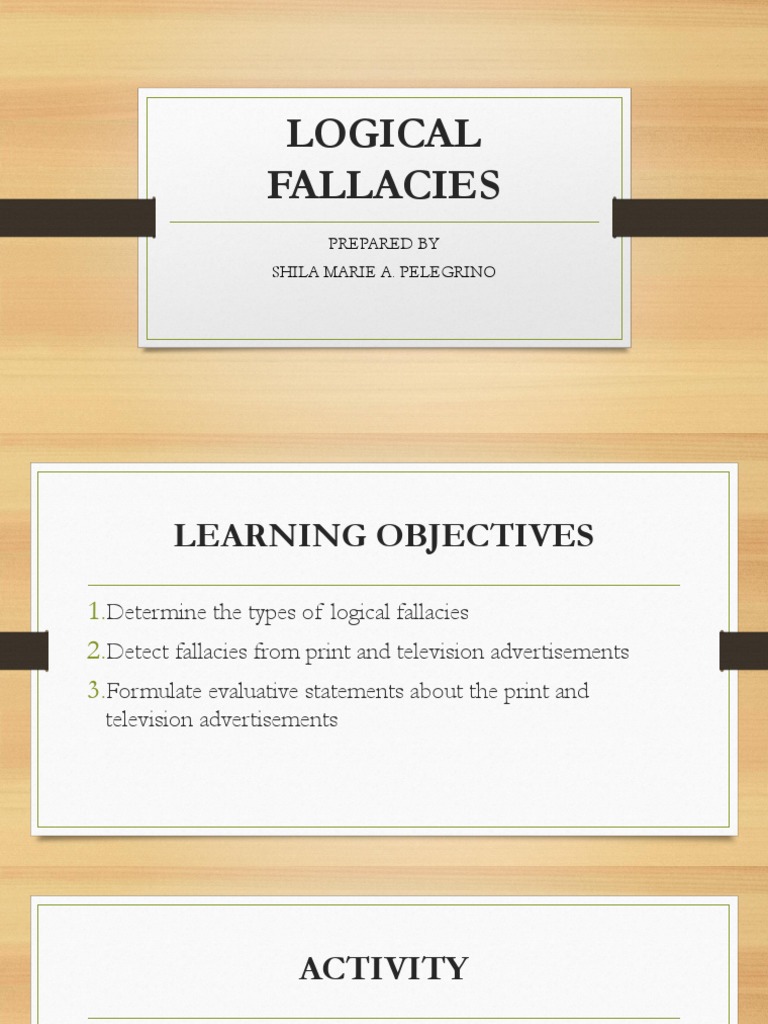 On LOgical Fallacies | PDF | Argument | Fallacy