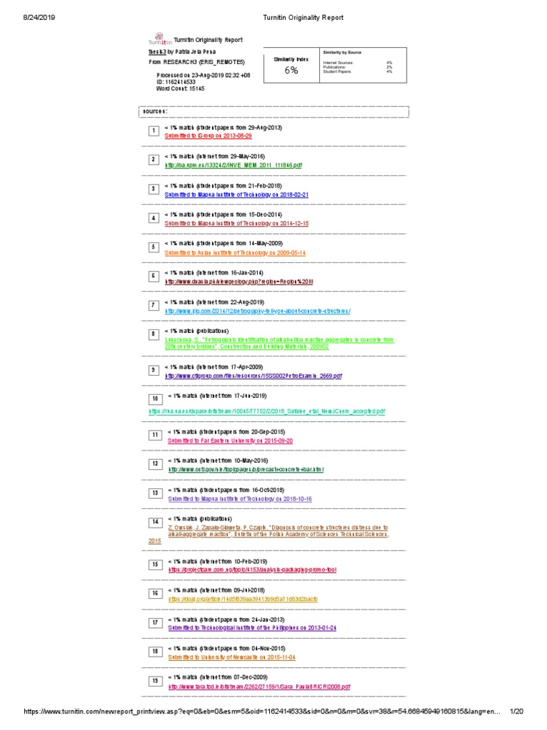 Turnitin Originality Report | PDF | Basalt | Concrete