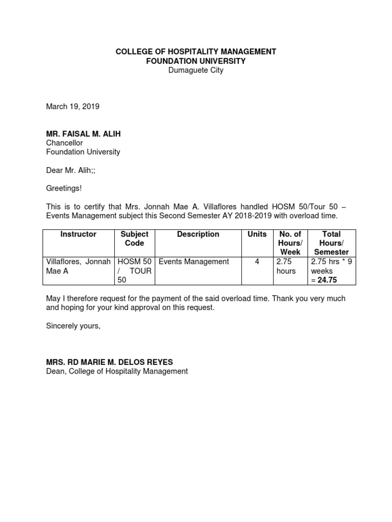 Request for Overload Payment Approval | PDF