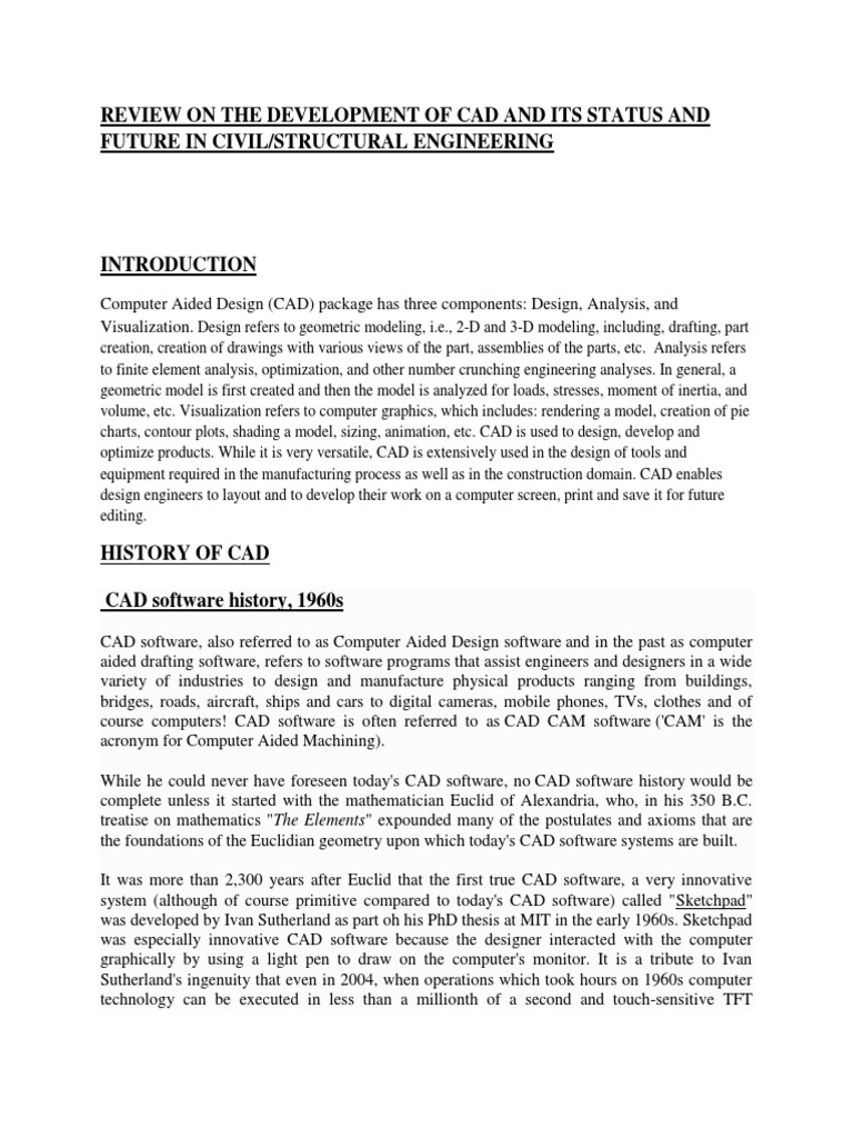 History of CAD Software | PDF | Computer Aided Design | Workstation