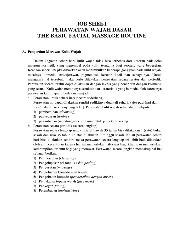 SOP Facial | PDF