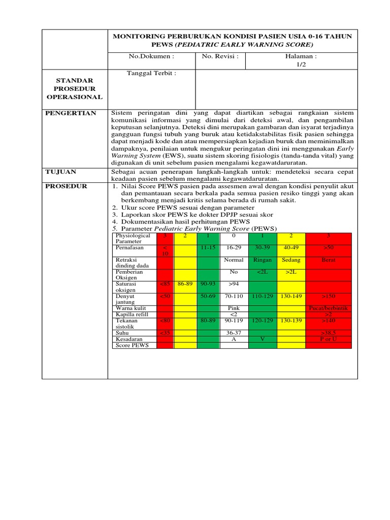 Sop Ews Anak New | PDF