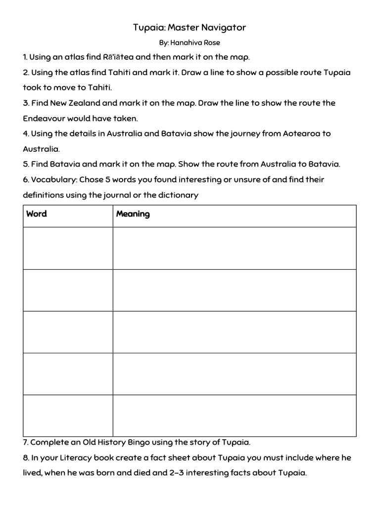 Tupaia Master Navigator | PDF | Oceania | Polynesia