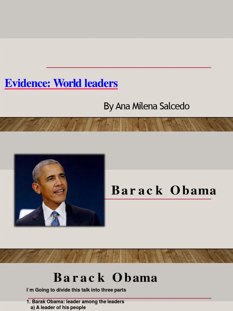 Evidence World Leaders | PDF | Barack Obama | Presidents Of The United ...