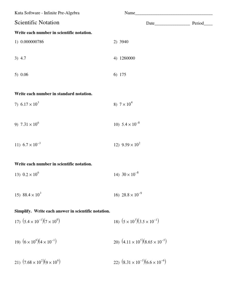 Scientific Notation PDF | PDF | Notation | Mathematical Notation