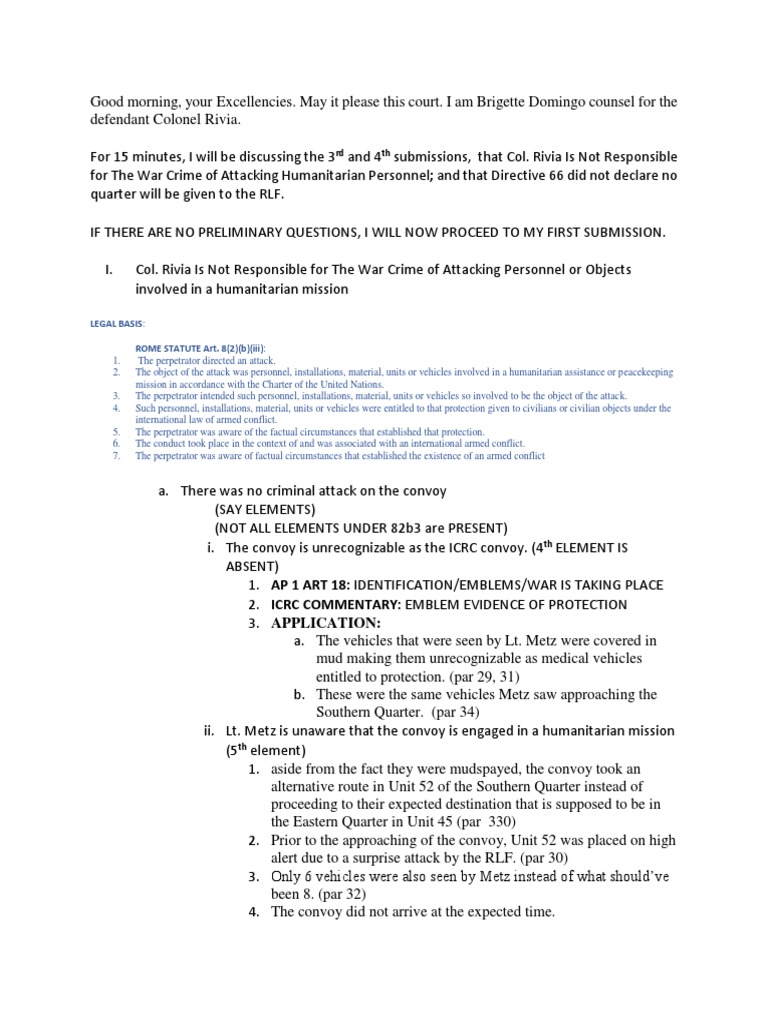 Defense Out Line Speech | PDF | Justice | Crime & Violence