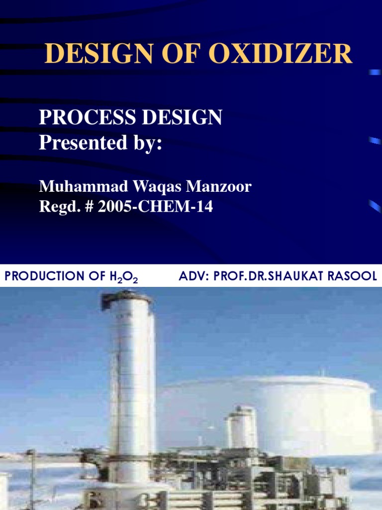 Design of Plate Oxidizer | PDF | Hydrogen Peroxide | Chemical Engineering