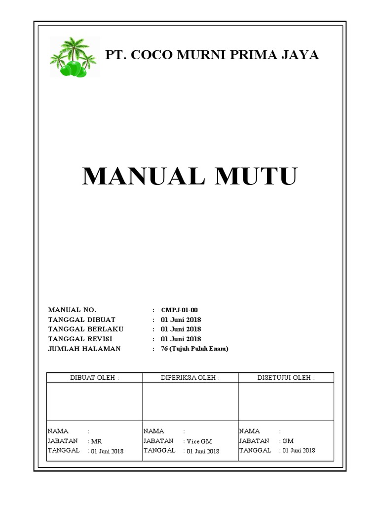Manual Mutu | PDF