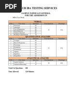 GAT General Sample Paper for MS Programs | PDF | Equations | Teaching ...