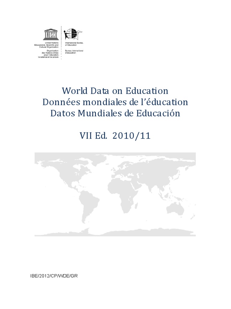 World Data On Education Données Mondiales de L'éducation Datos ...