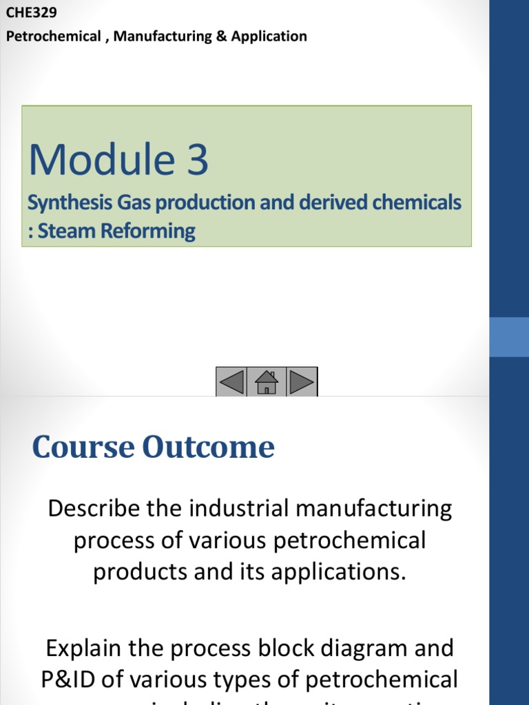 Module 3 Steam Reforming | PDF | Process Engineering | Chemical Industry