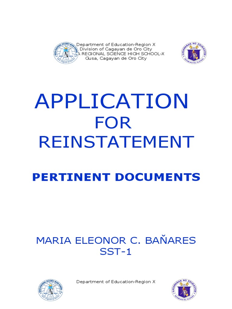 Requirements For Reinstatement After Maternity Leave Deped Philippines ...
