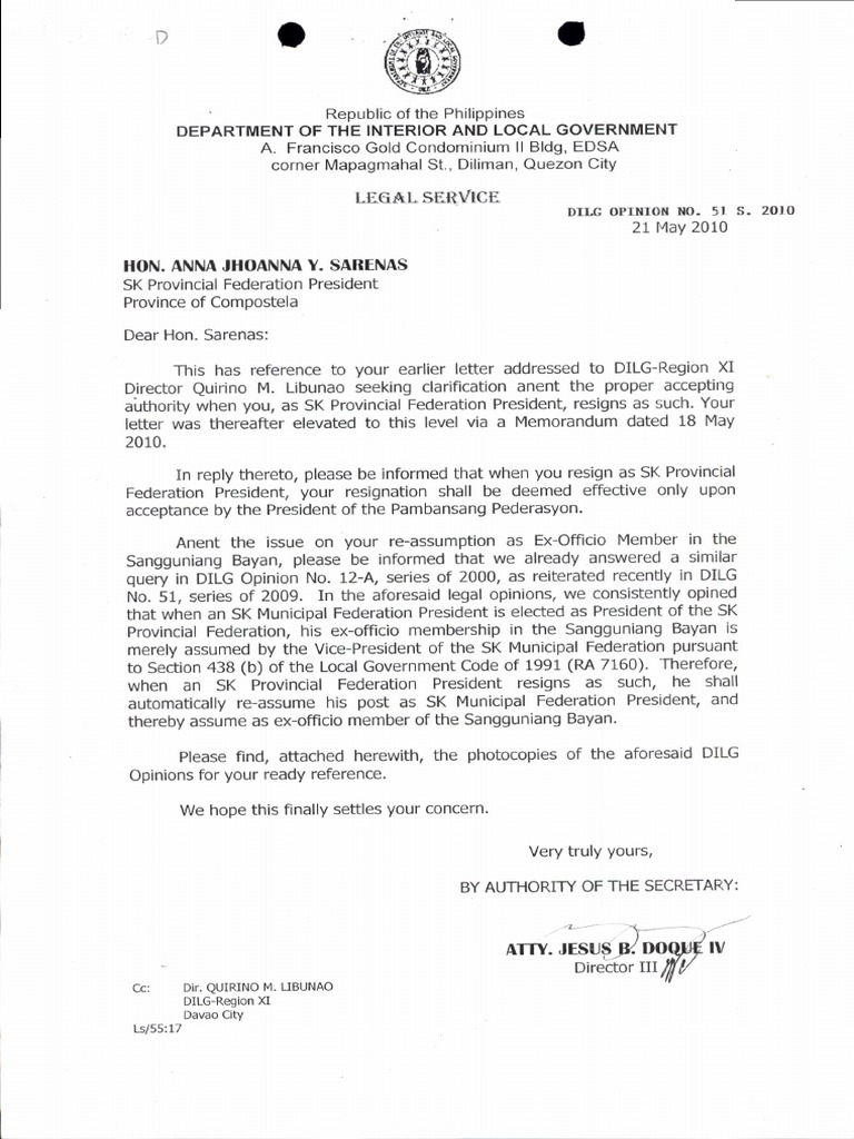 This Your Letter: of Philippines | PDF | Government | Local Government