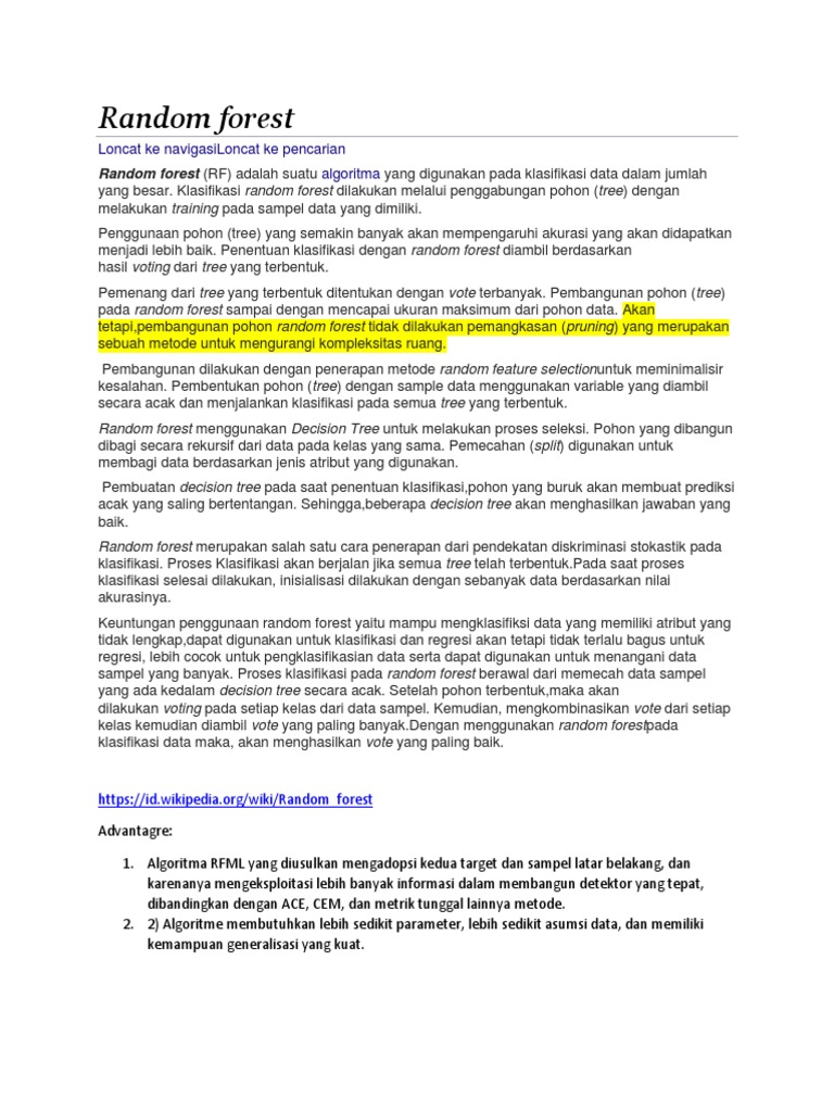 AKURASI KLASIFIKASI DENGAN RANDOM FOREST | PDF