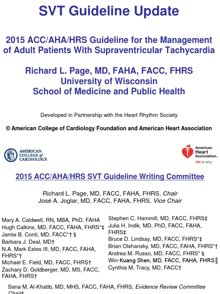 SVT Guideline Update | PDF | Cardiac Electrophysiology | Cardiovascular ...