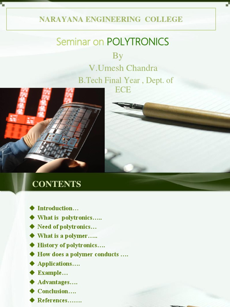 Polytronics 160722141009 | PDF | Polymers | Integrated Circuit