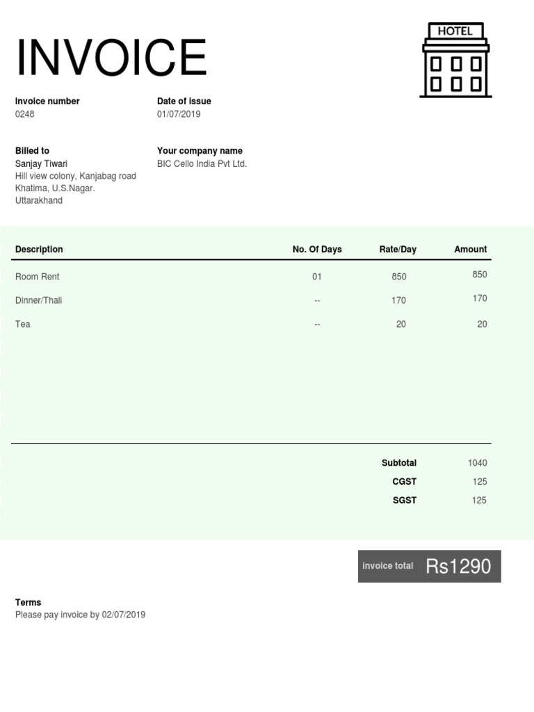 Invoice: Invoice Number Date of Issue | PDF