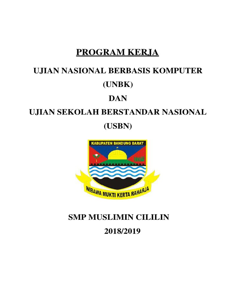 Program Kerja Ujian Nasional Berbasis Komputer (Unbk) Dan Ujian Sekolah Berstandar Nasional ...