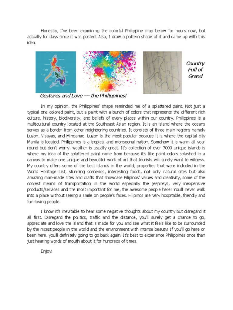 The Colorful Shape of the Philippines | PDF | Philippines
