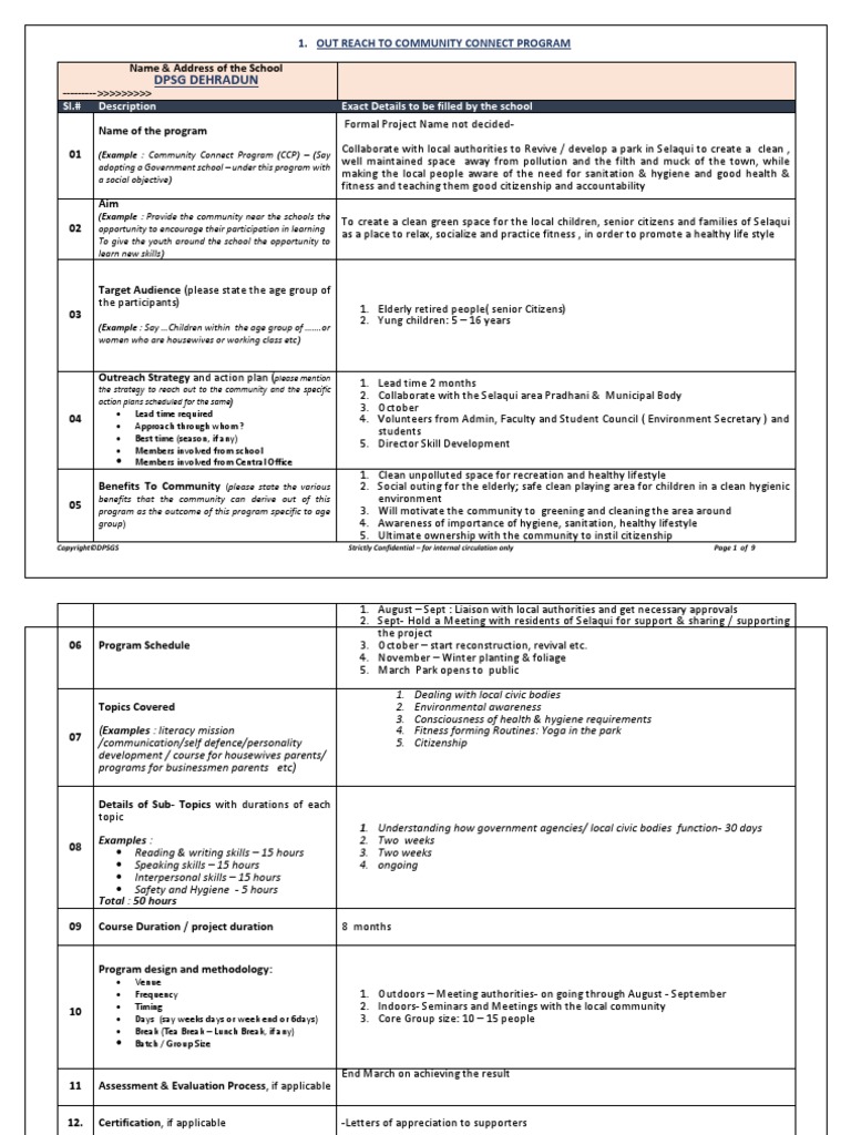 Community Outreach Proposal-Final-26!07!19 DPSG DDN | PDF | Community ...