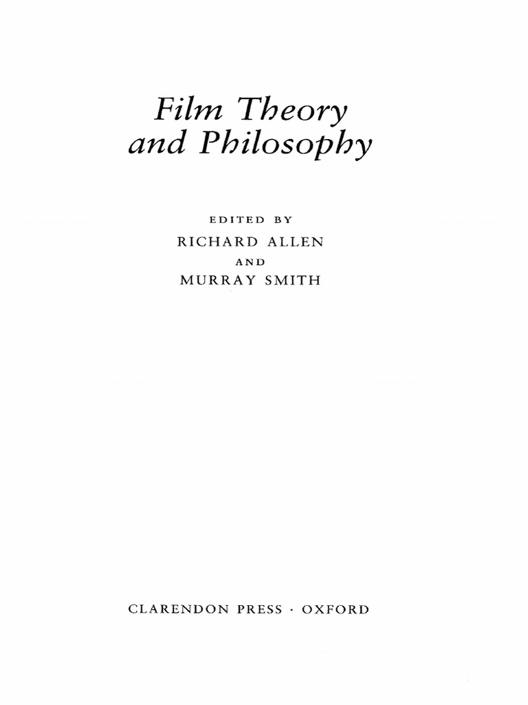 Film Theory | PDF | Analytic Philosophy | Epistemology